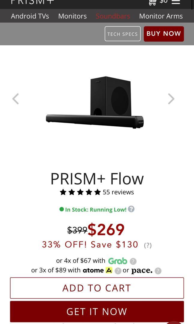 Prism+ Flow 2.1ch Soundbar, TV & Home Appliances, TV & Entertainment ...