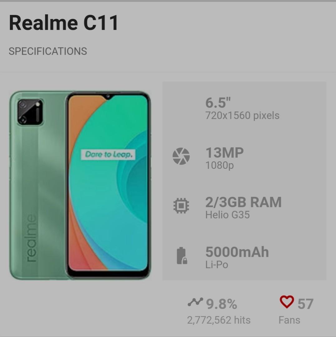 Realme C11 2021 Cool Grey, Mobile Phones & Gadgets, Mobile Phones ...