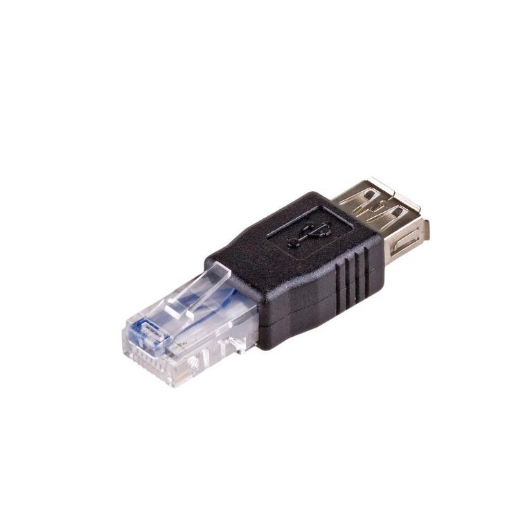 RJ45 Male to USB 2.0 AF A Female Adapter Connector Laptop LAN Network ...