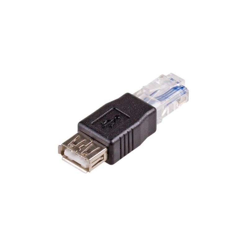 RJ45 Male to USB 2.0 AF A Female Adapter Connector Laptop LAN Network ...