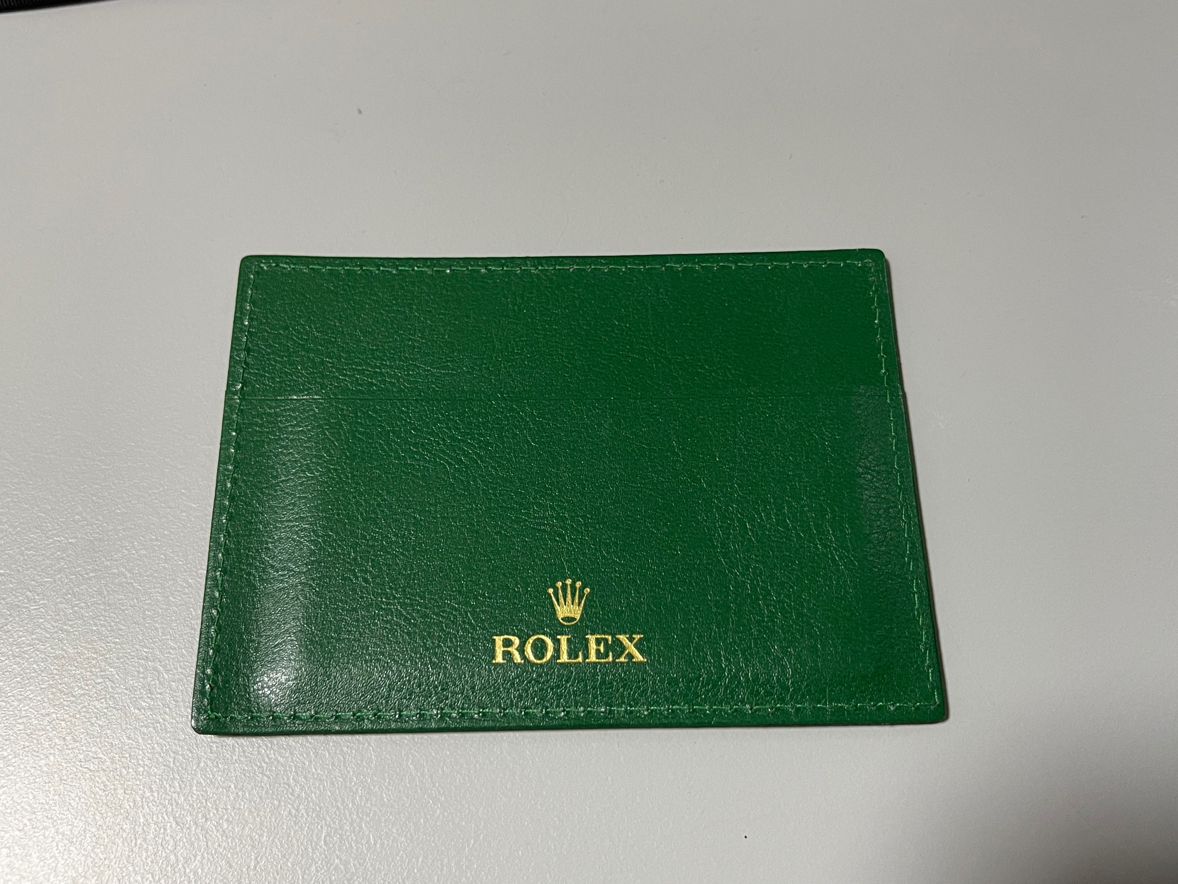 Rolex Green Leather Warranty Card Folder File, Luxury, Watches on Carousell