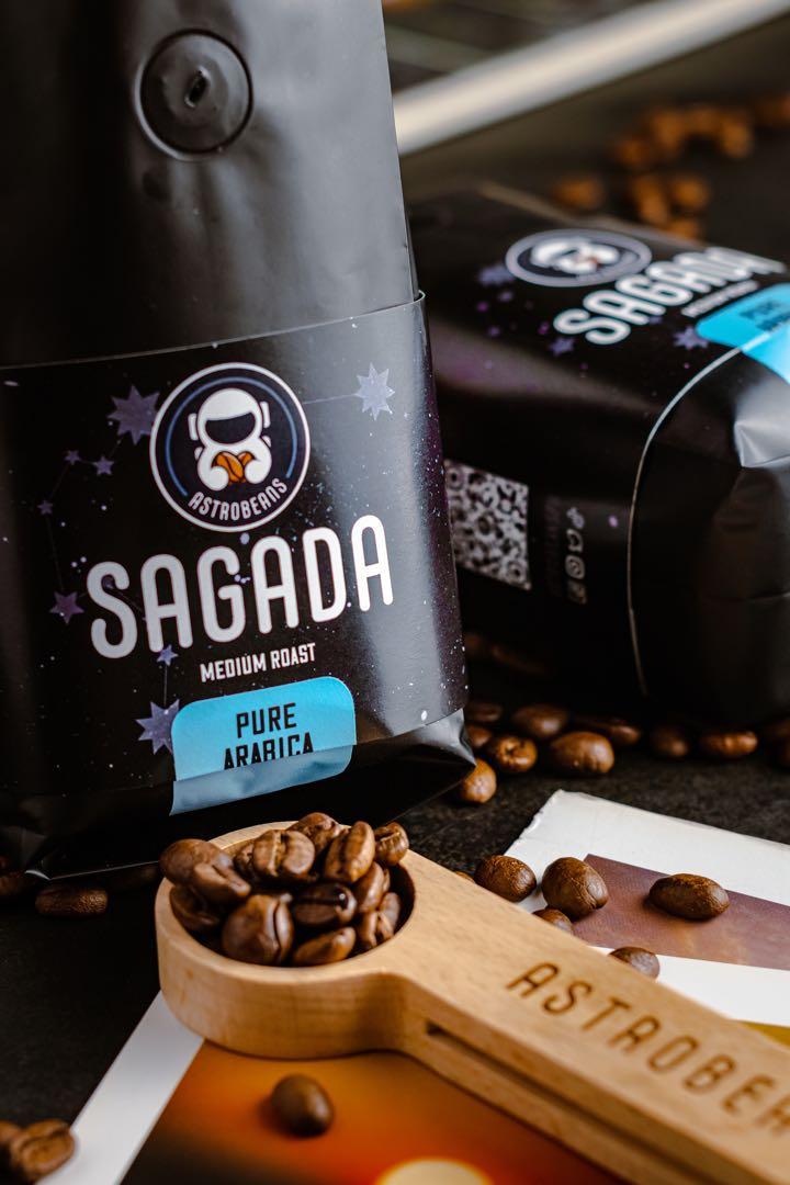 Sagada Premium Roast Pure Arabica Coffee Beans 250g Whole Coarse Medium ...