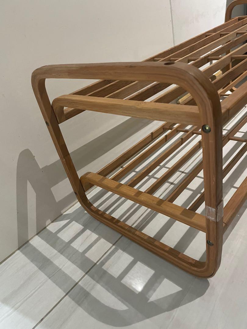 Shoe rack, Bamboo, 2 layer, 2 ways of assembly, 31cm * 31cm * 74cm ...