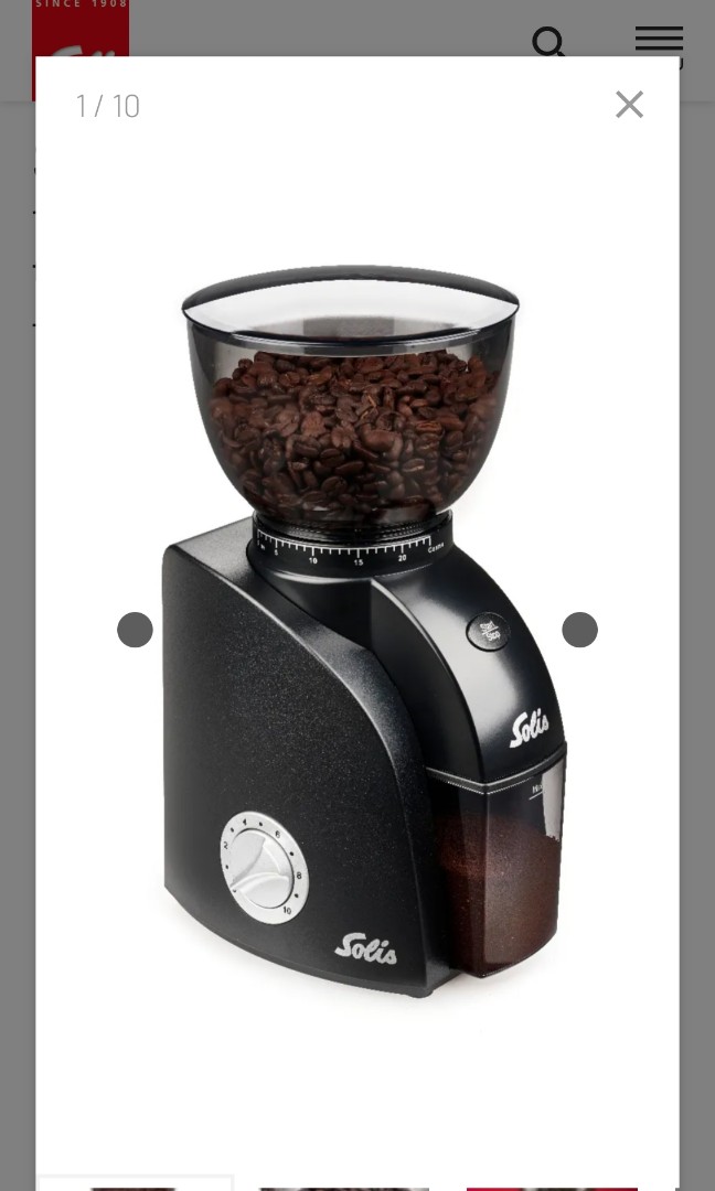 Solis scala zero static burr grinder, TV & Home Appliances, Kitchen ...