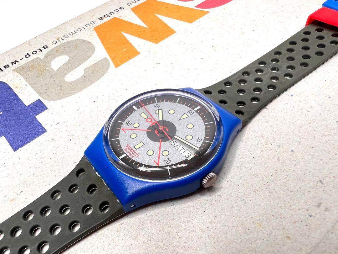 Swatch Vintage 1988 “Backslash” 罕有 GS700, 名牌, 手錶 - Carousell
