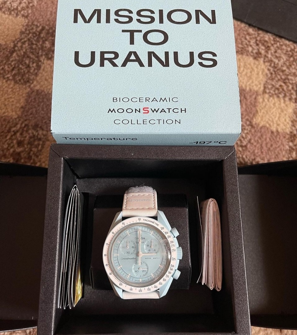SWATCH X OMEGA Uranus, Luxury, Watches on Carousell