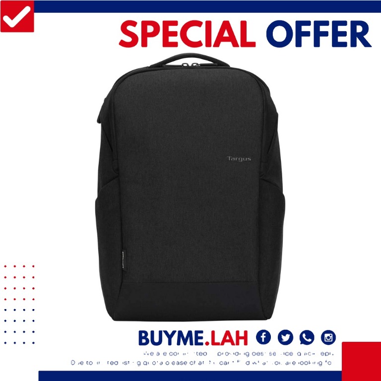 Targus TBB584GL-70 Cypress EcoSmart Slim Backpack, 15.6", Black ...