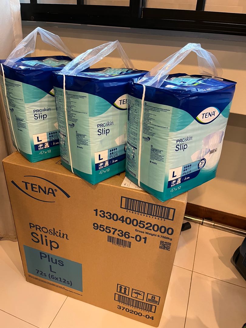 TENA Proskin Slip Plus L (9 x 12s), Health & Nutrition, Assistive & Rehabilatory Aids, Adult ...