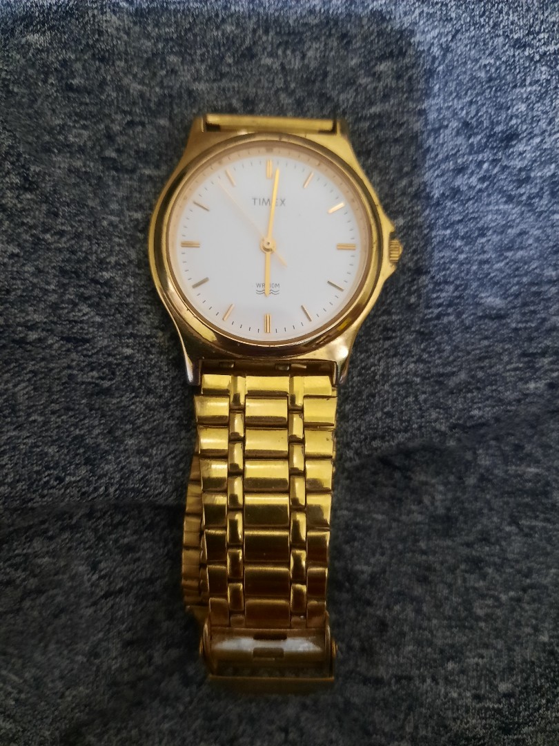 Timex gold watch, Women's Fashion, Watches & Accessories, Watches on ...