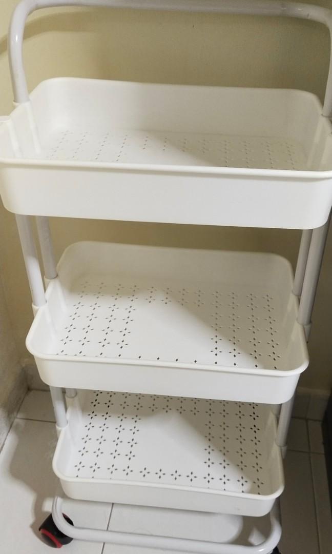 Trolley Rack 3 Compartment, Furniture & Home Living, Furniture, Shelves ...