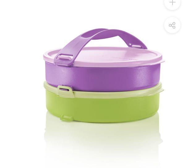 Tupperware Round Click To Go (2) 880ml, Furniture & Home Living ...