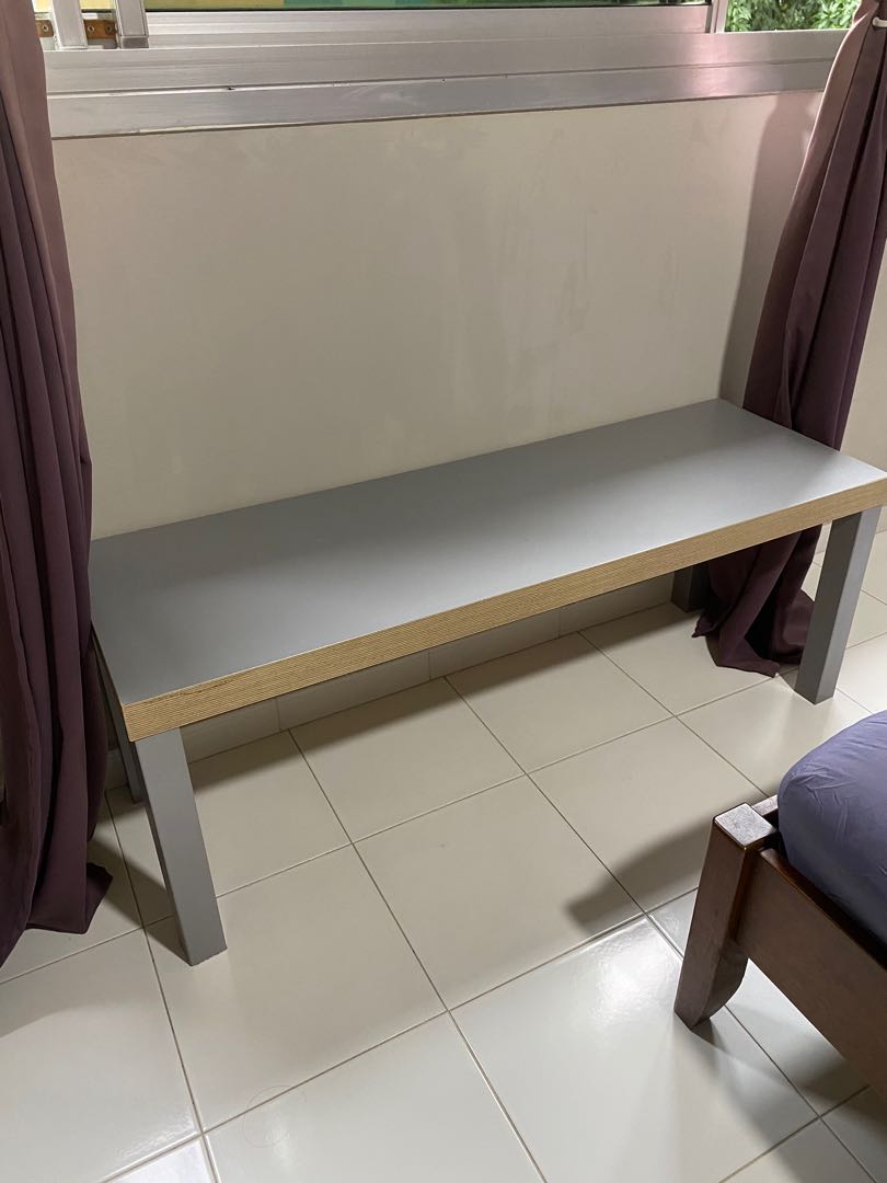 Used low study table / tv console / bench, Furniture & Home Living ...