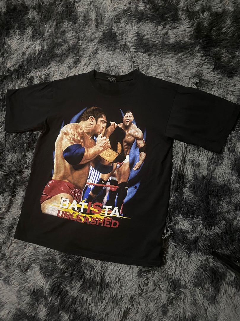 Vintage WWE 2000's Batista Wrestling Tee, Men's Fashion, Tops & Sets ...