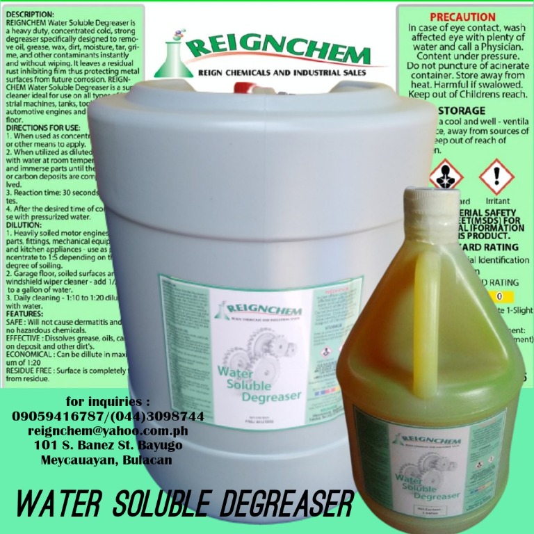 WATER SOLUBLE DEGREASER, Furniture & Home Living, Cleaning & Homecare ...