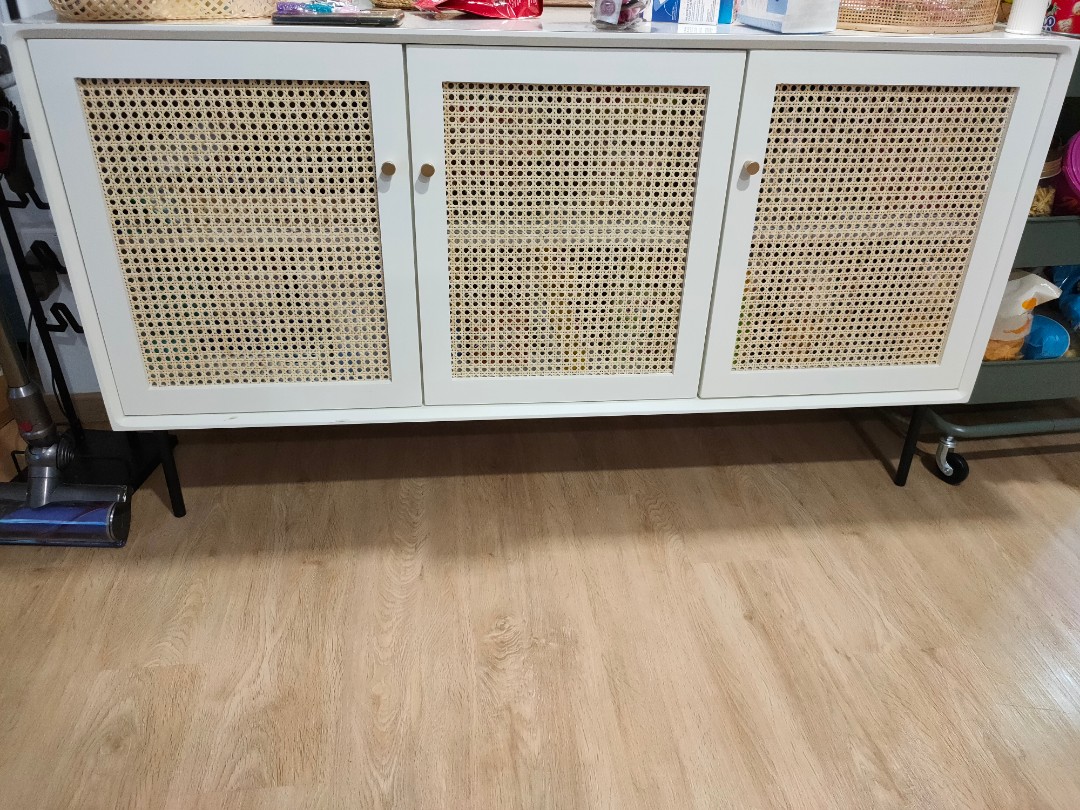 White Rattan cabinet with free delivery, Furniture & Home Living ...