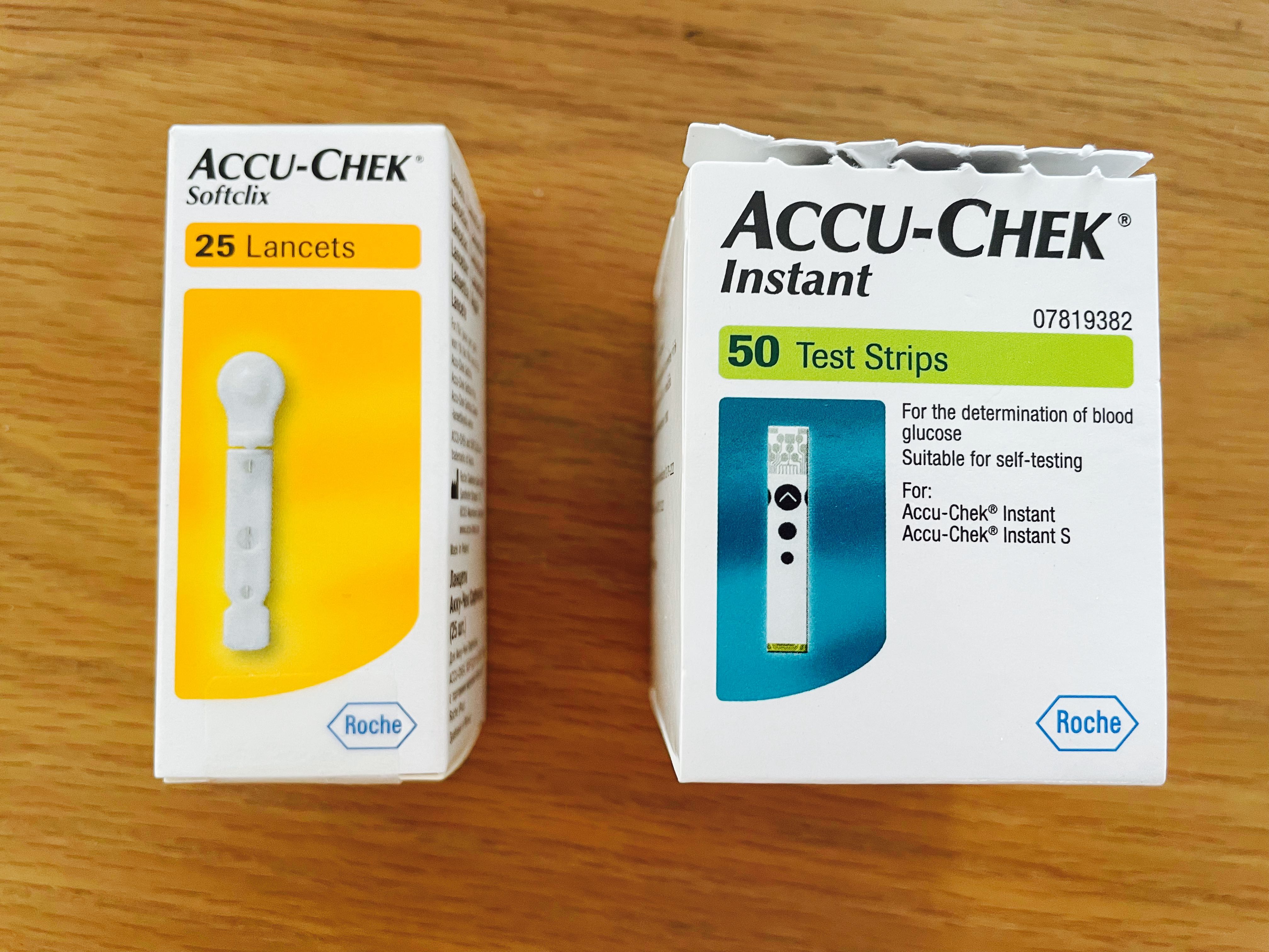 Accu-chek test strips n Lancets, Health & Nutrition, Medical Supplies ...
