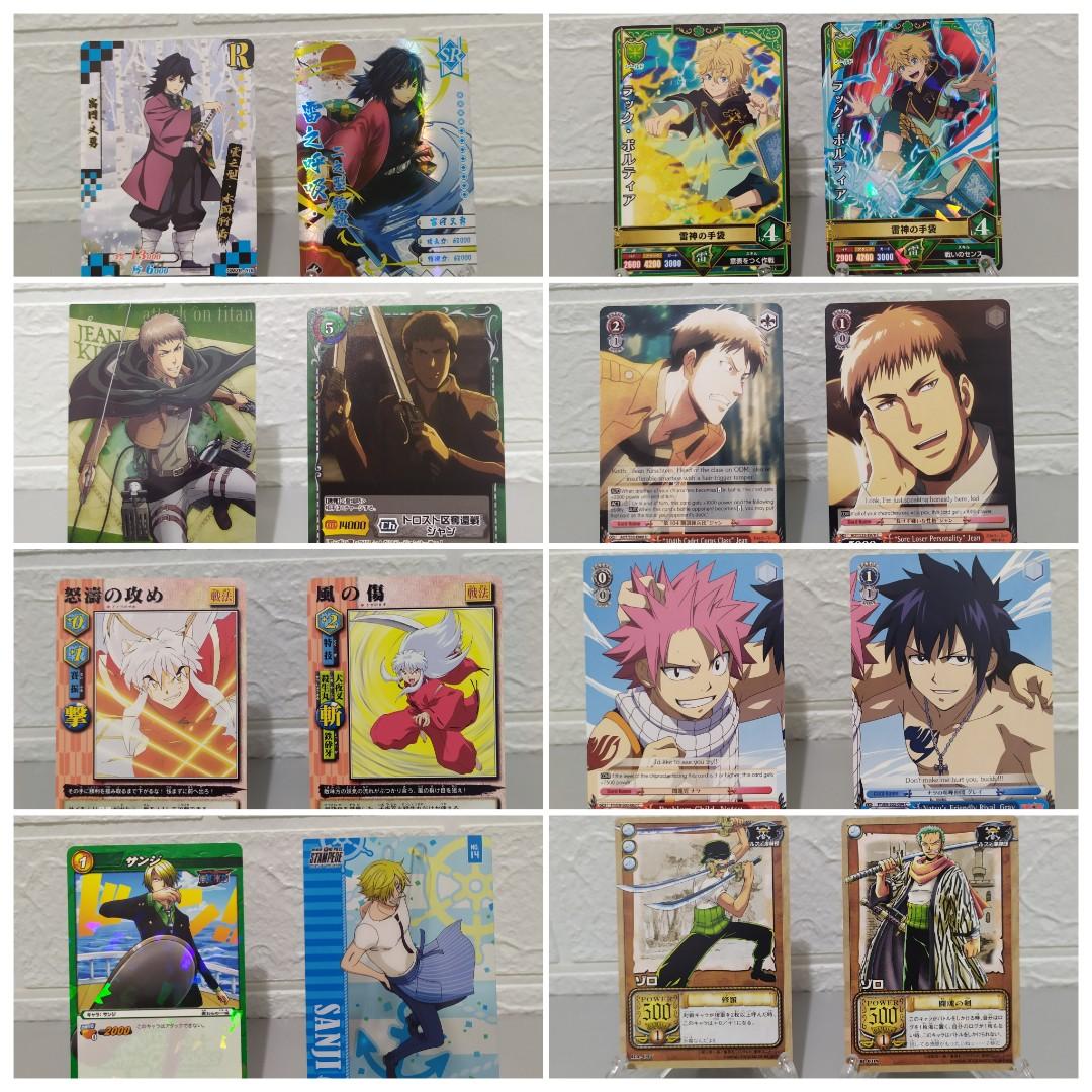 ANIME COLLECTIBLE CARDS (ONE PICE, DEMON SLAYER, BLACK CLOVER, ATTACK ...