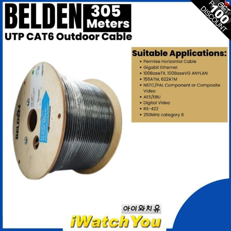 Belden UTP CAT6 Outdoor Cable 305meters, Furniture & Home Living ...