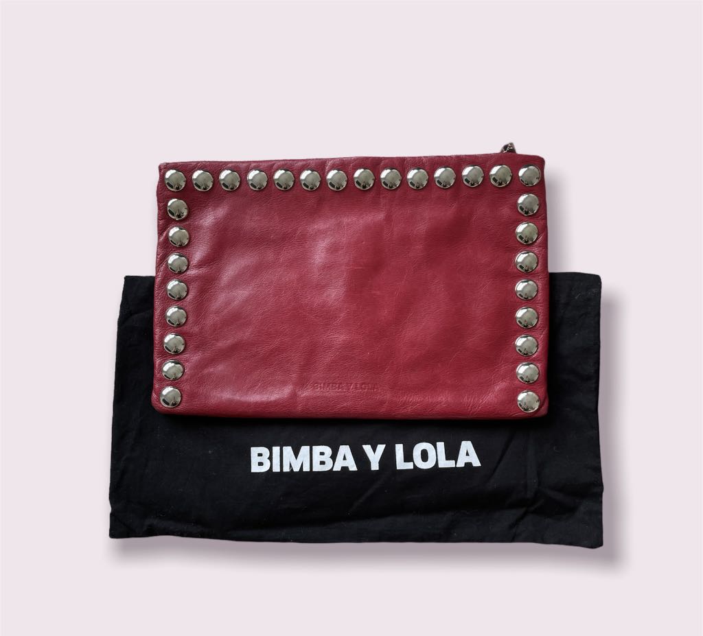 Bimba Y Lola leather clutch, Women's Fashion, Bags & Wallets, Clutches ...