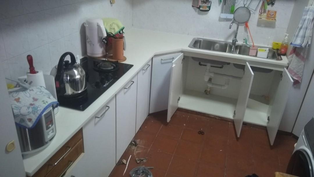 Repair of Rotten Kitchen Sink and Bathroom Vanity Cabinet, Home ...