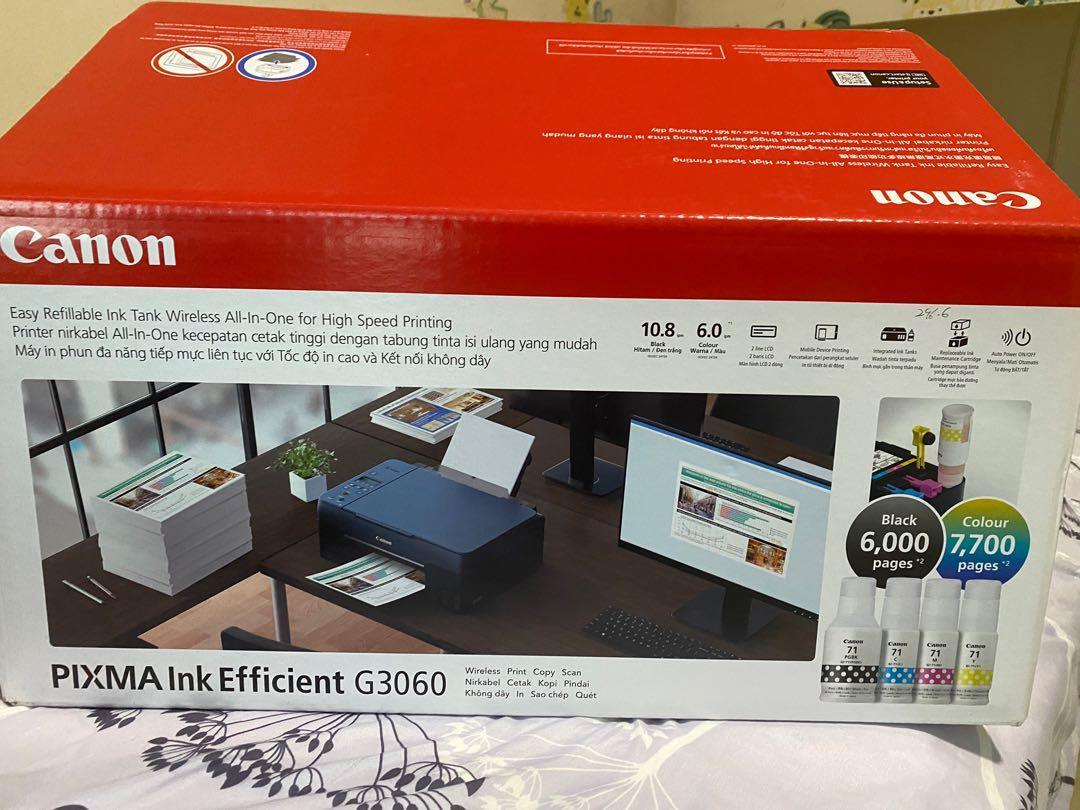 Canon pixa G3060 printer all in one, Computers & Tech, Printers ...