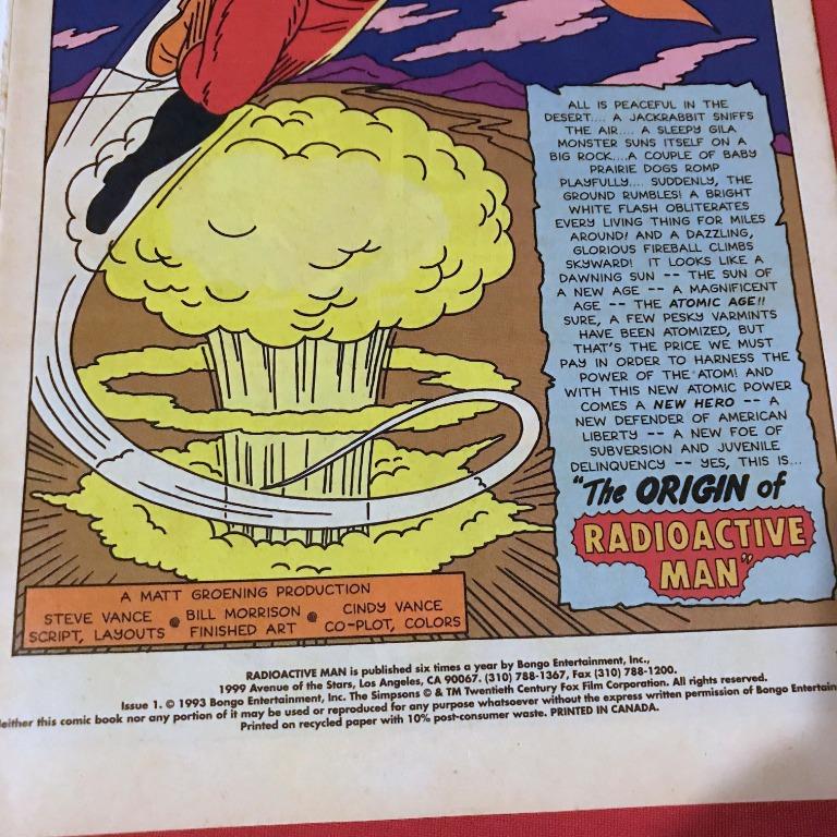 Collectible Simpsons Comics: Radioactive Man #1 The Origins of ...
