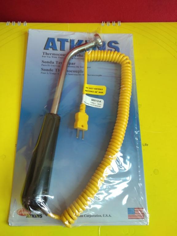 Cooper-Atkins, Thermocouple Probe, Type-K Probe, Type K Thermocouple ...