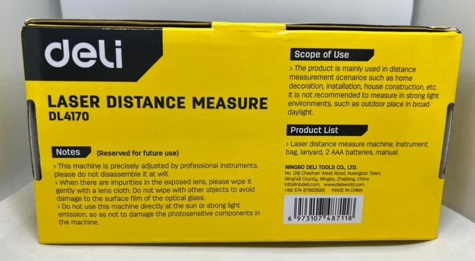 Deli Laser Distance Meter Rangefinders | Laser meter 80M EDL4170 ...