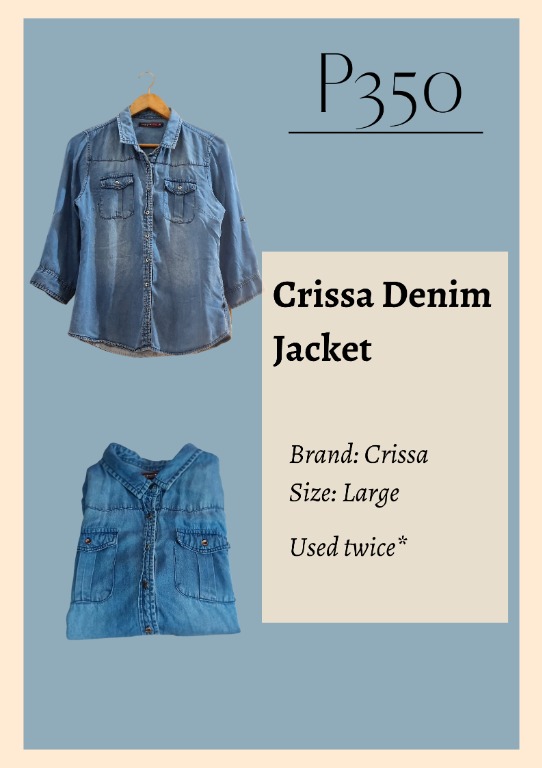 Crissa: Denim Jacket, Women's Fashion, Coats, Jackets and Outerwear on ...