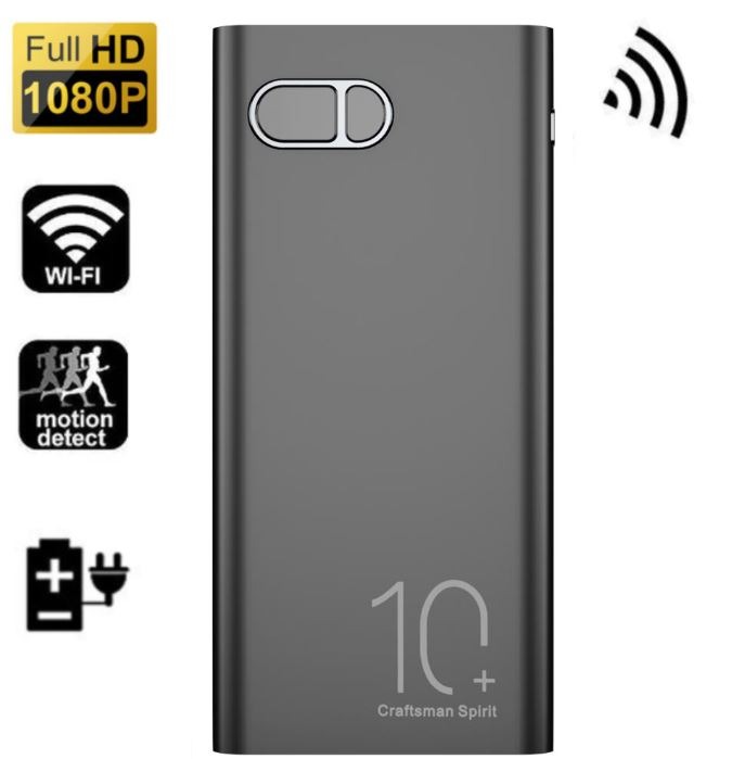 Full HD 4K 10000mah Portable Power Bank Wifi ip cam Night Vision Mobile ...