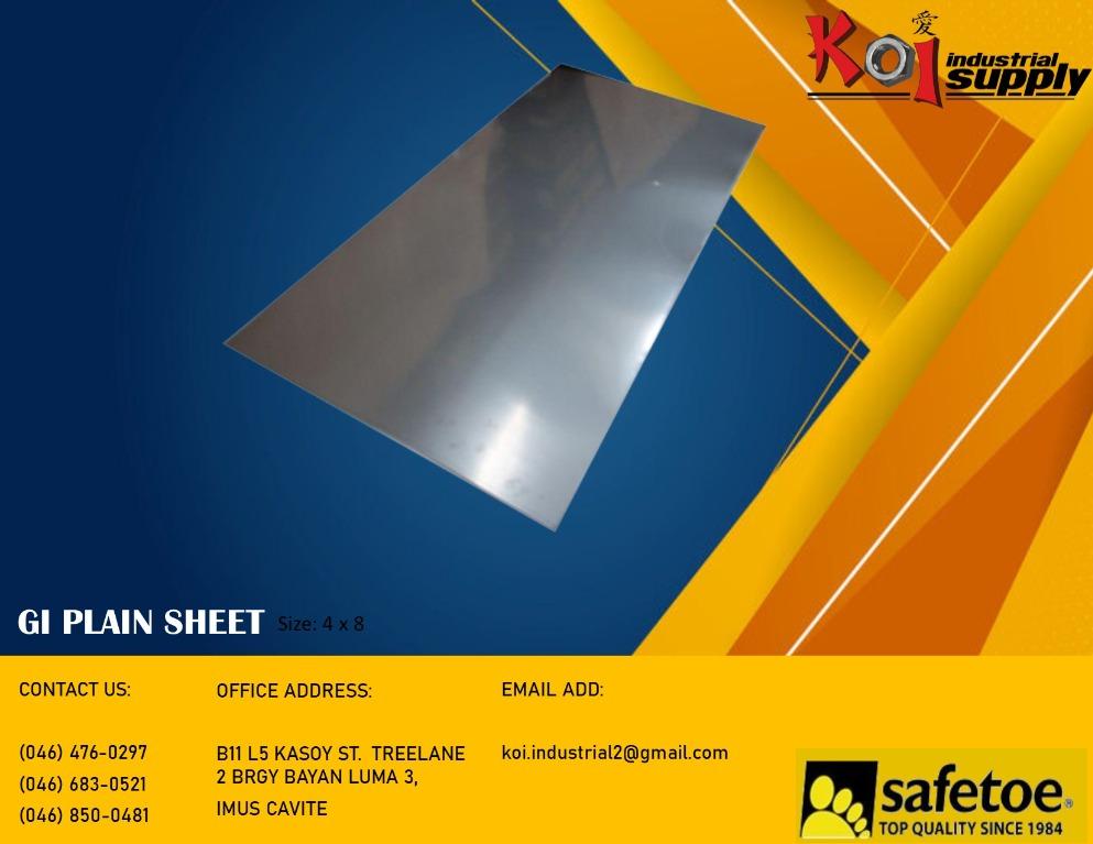GI PLAIN SHEET 4 X 8, Commercial & Industrial, Construction & Building ...