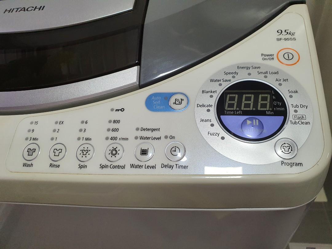 Hitachi Washing Machine 9.5KG, TV & Home Appliances, Washing Machines ...