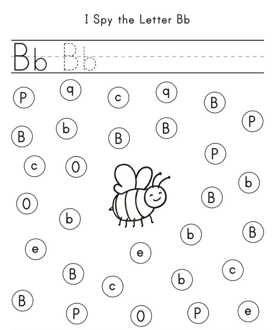 I Spy Letter Alphabets Tracing Coloring Worksheet, Hobbies & Toys ...