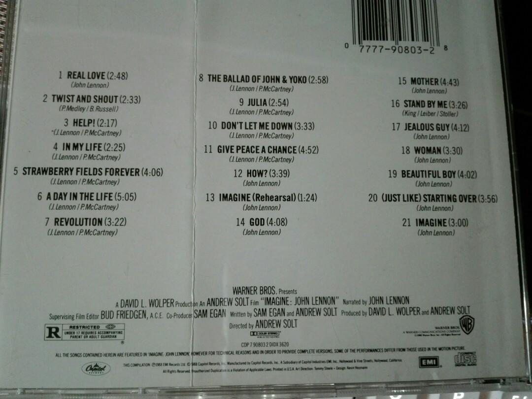 John Lennon - Imagine CD and MD version [recorded on Sony ES premium ...