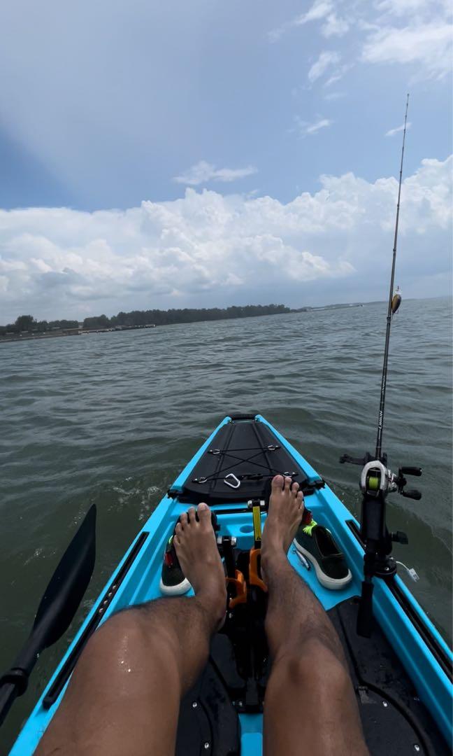 Kayak fishing . Leg paddle, Sports Equipment, Fishing on Carousell