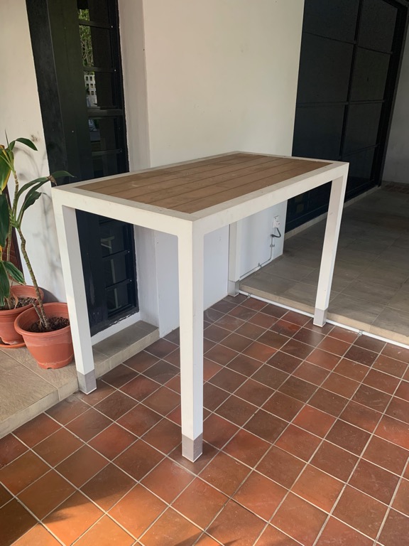 Metal & Timber High Table, Furniture & Home Living, Furniture, Tables ...