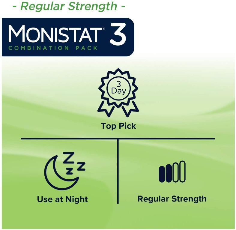 Monistat 3 Day Treatment Combination Pack Yeast Infection Prefilled ...