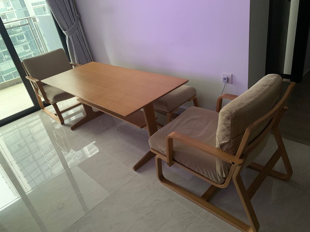 Muji Dining Table And Chairs, Furniture & Home Living, Furniture ...