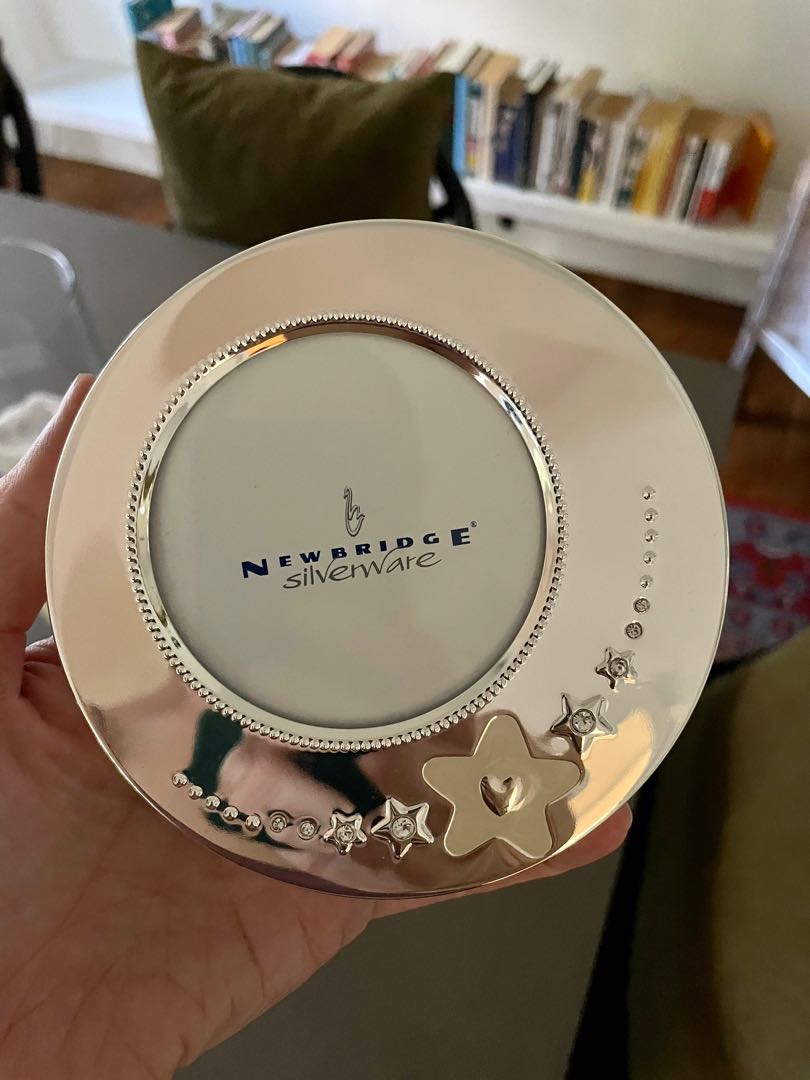 Newbridge Silverware baby frame (real silver), Furniture & Home Living ...