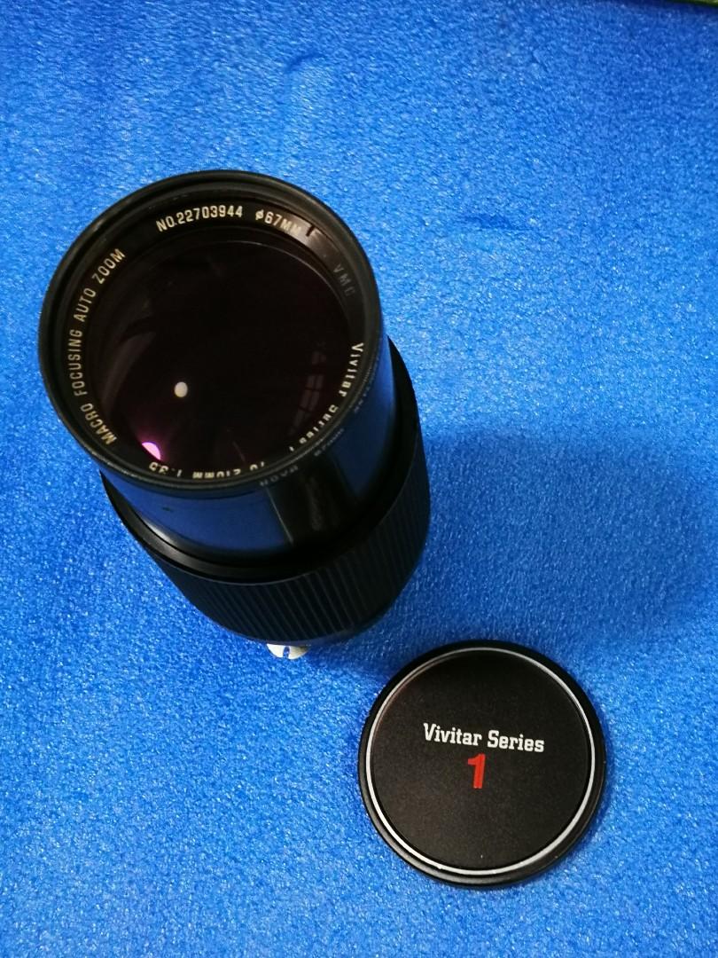 Nikon mount VIVITAR 70-210 mm f3. 5, Photography, Lens & Kits on Carousell