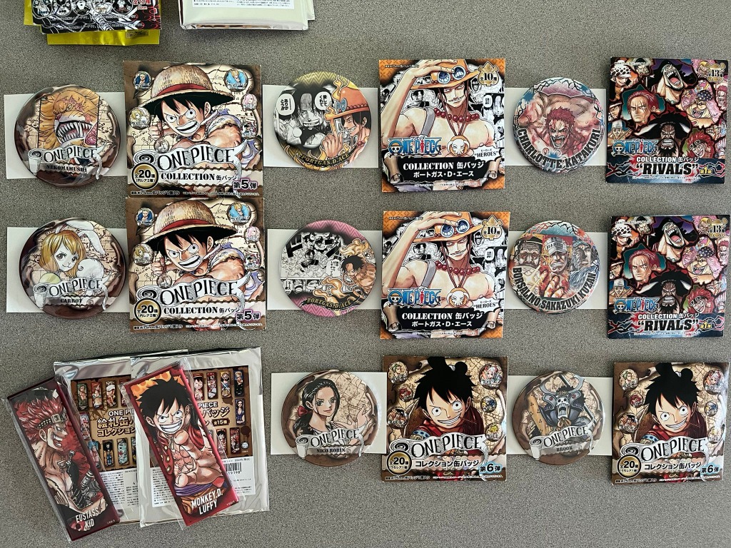 One Piece Badge Ace Admiral Katakuri Brook Carrot Nekomamushi Luffy Kid ...