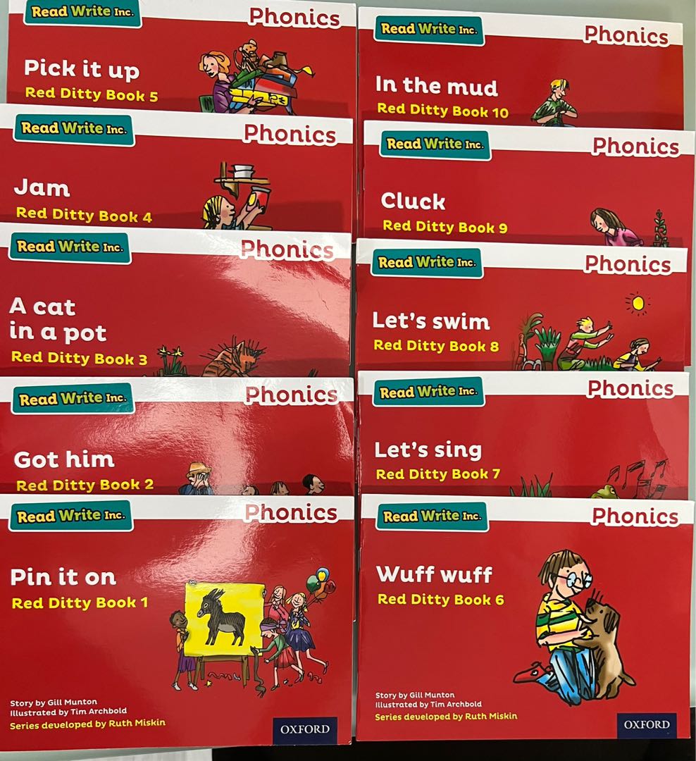 Oxford Phonics Red book （一套10本）, 興趣及遊戲, 書本 & 文具, 小朋友書 - Carousell