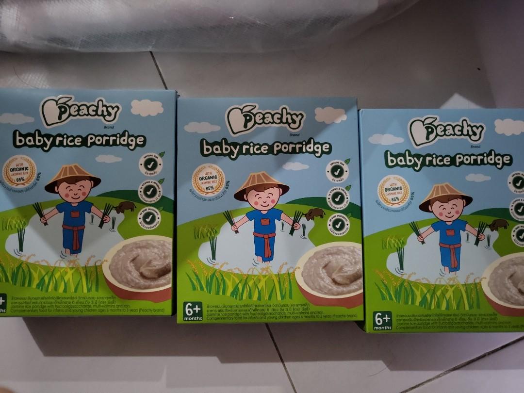 Peachy baby rice porridge, Babies & Kids, Nursing & Feeding, Weaning ...