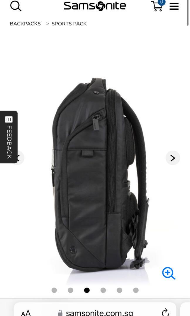 Samsonite Vangarde Sports Pack (black), Men's Fashion, Bags, Backpacks ...
