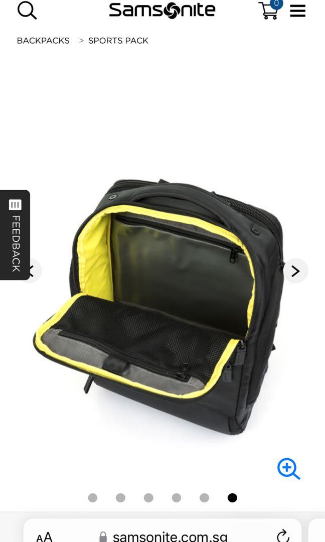 Samsonite Vangarde Sports Pack (black), Men's Fashion, Bags, Backpacks ...