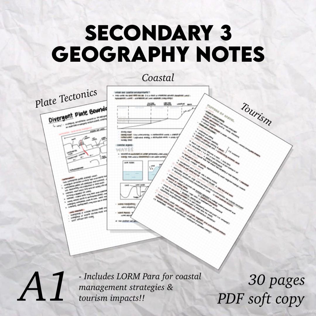 Secondary 3 Geography Notes, Hobbies & Toys, Books & Magazines ...