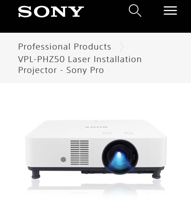 Sony projector VPL-PHZ50 and PHZ60, TV & Home Appliances, TV ...