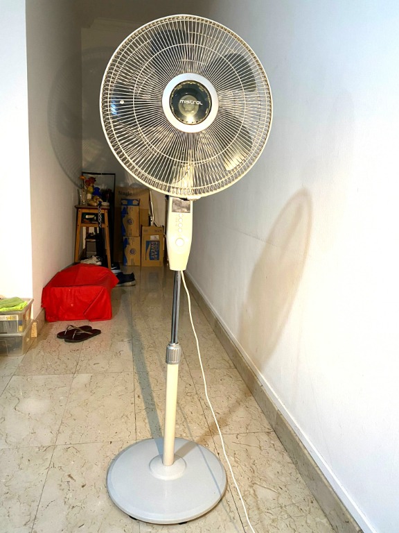 Tall & Powerfull Stand Fan (16") with Remote (Mistral brand), Furniture ...