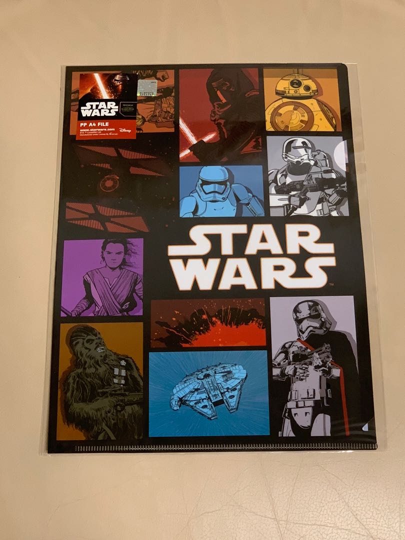 【全新】STAR WARS plastic folder, 興趣及遊戲, 手作＆自家設計, 文具 - Carousell