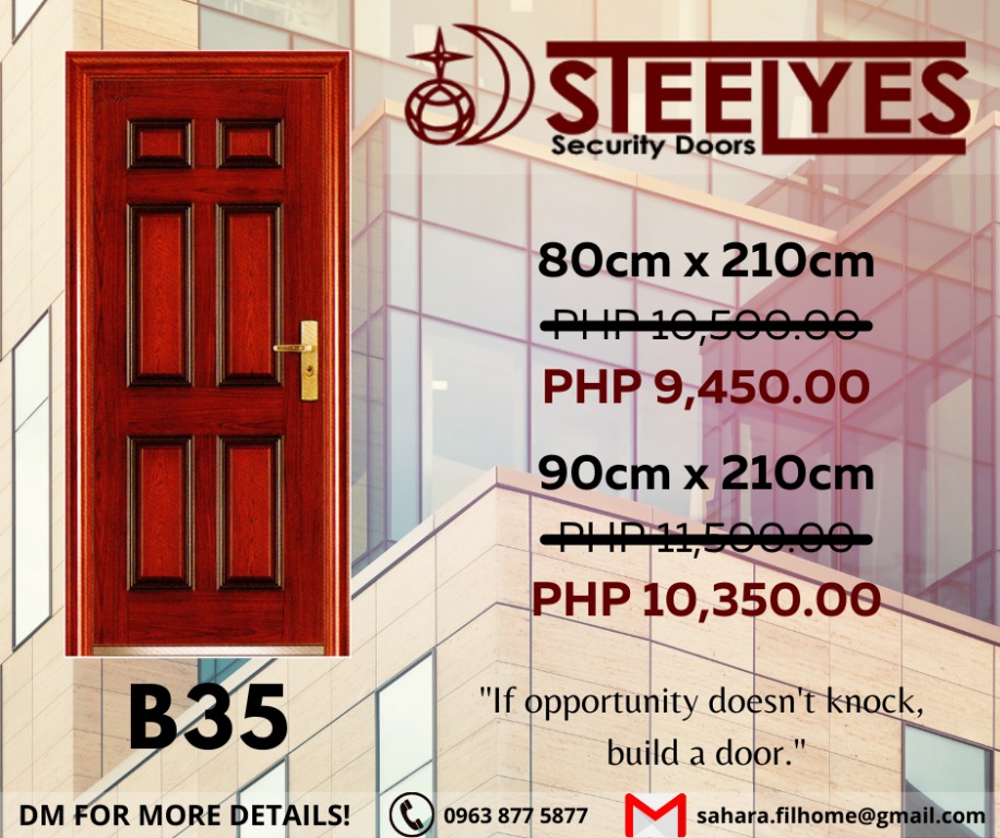 STEEL DOOR B35, Furniture & Home Living, Security & Locks, Locks, Doors ...